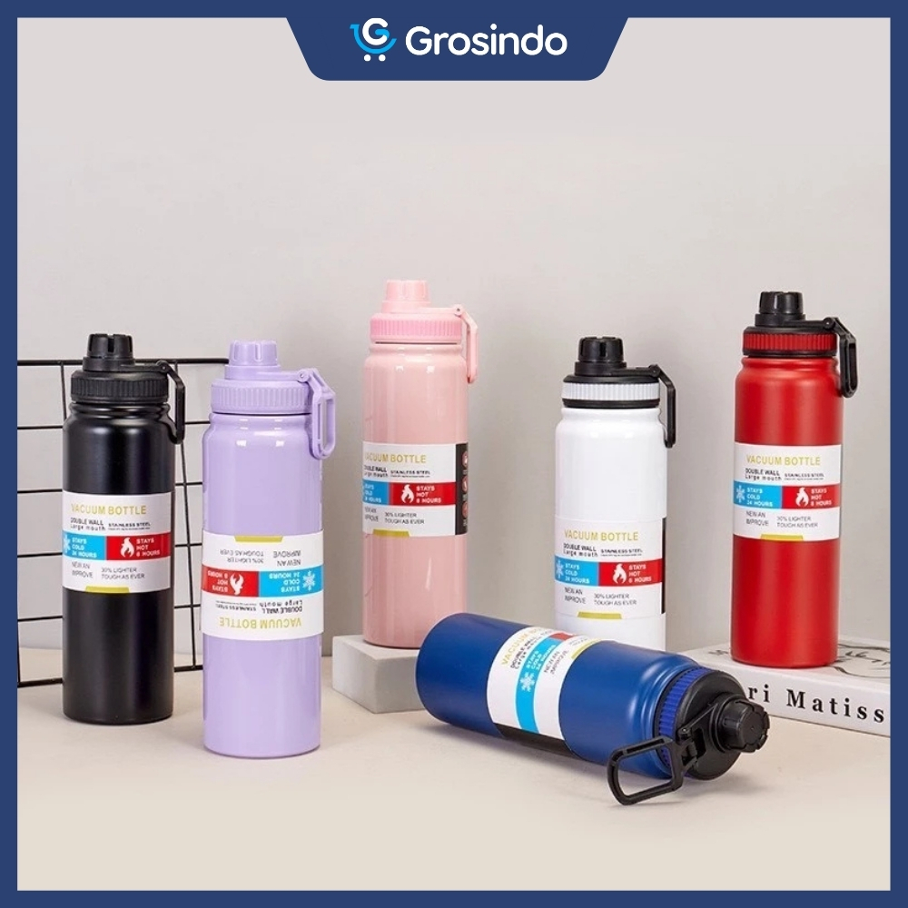 Jual Botol Minum Termos Sport Portable 800ml/1000ml /1 Liter Tumbler Stainless Premium Tahan ...