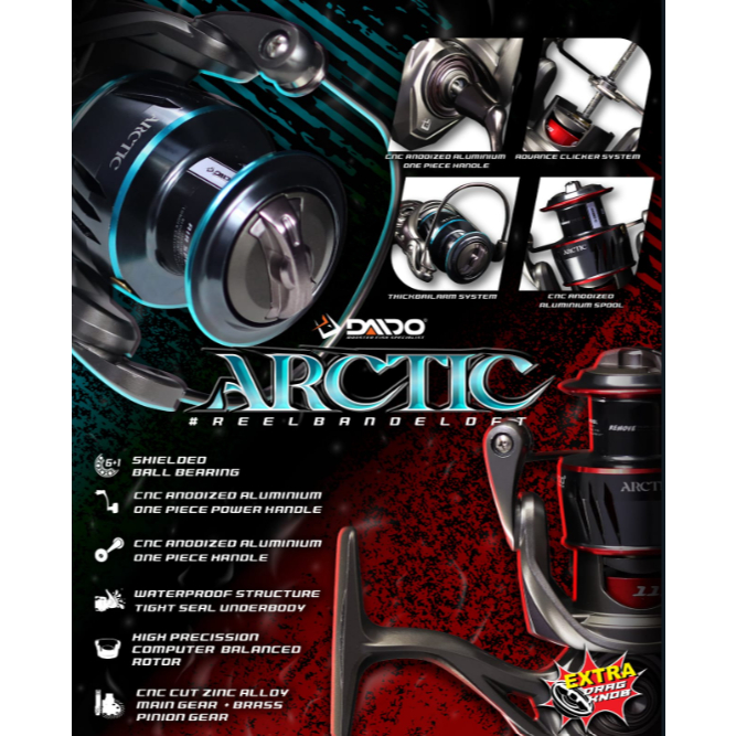 Jual Reel Pancing Daido ARCTIC / COMBAT 7 BEARING ALUMUNIUM SPOOL ...
