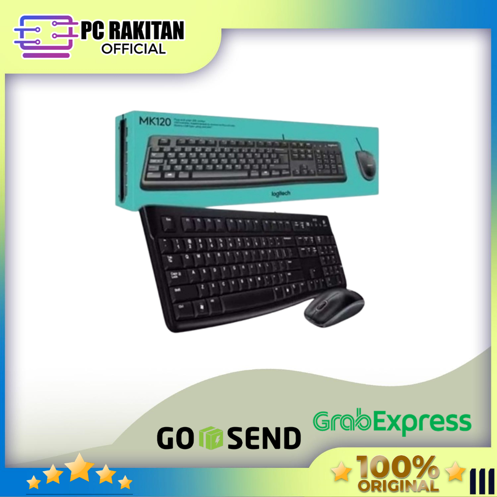 Jual LOGITECH KEYBOARD DESKTOP MK120 COMBO | Shopee Indonesia