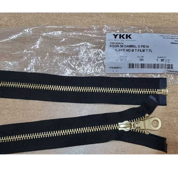 Jual obral resleting jaket tidak bolak balik ykk gigi beli kepala bulat 60 cm isi 4 pcs | Shopee ...