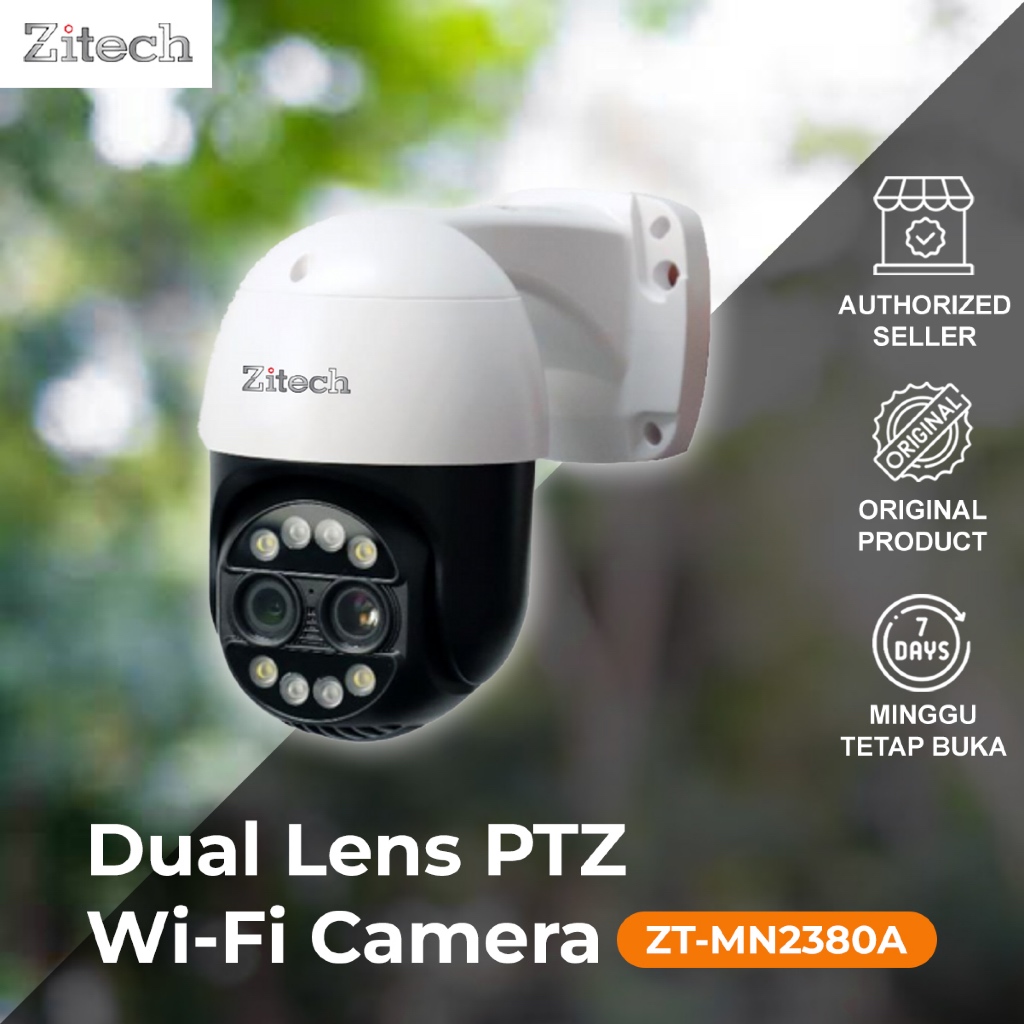 Jual ZITECH AI WI-FI PTZ Camera ZT-MN2380A-X4D2-W 8MP, 4+4 Multi Lens ...