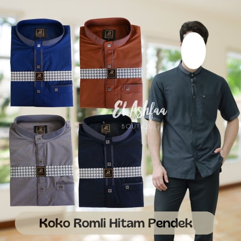 Jual Baju Koko | Al Raz Koko Romli Kombinasi Warna Lengan Pendek - El ...