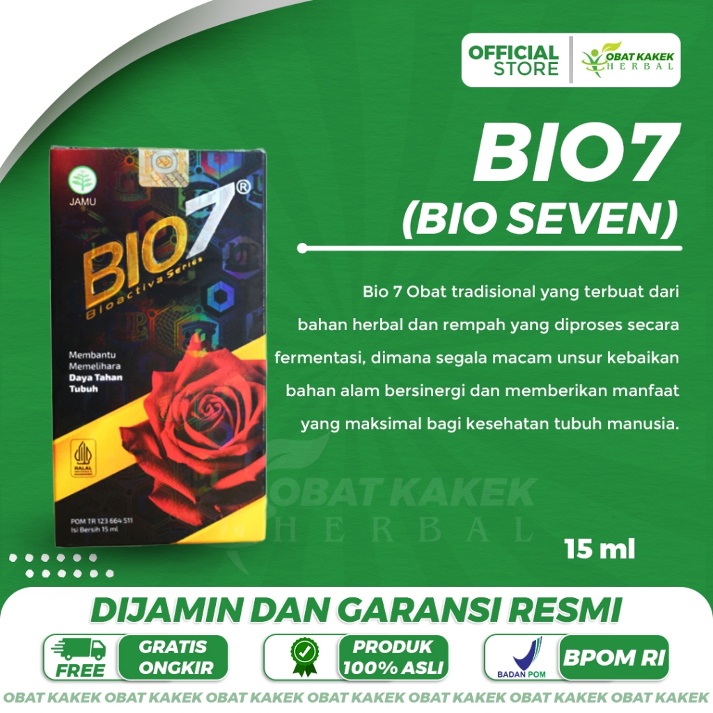 Jual BIO7 BIO SEVEN BIO 7, JAMU TETES HERBAL ORIGINAL 15ML bio7 bio 7 ...