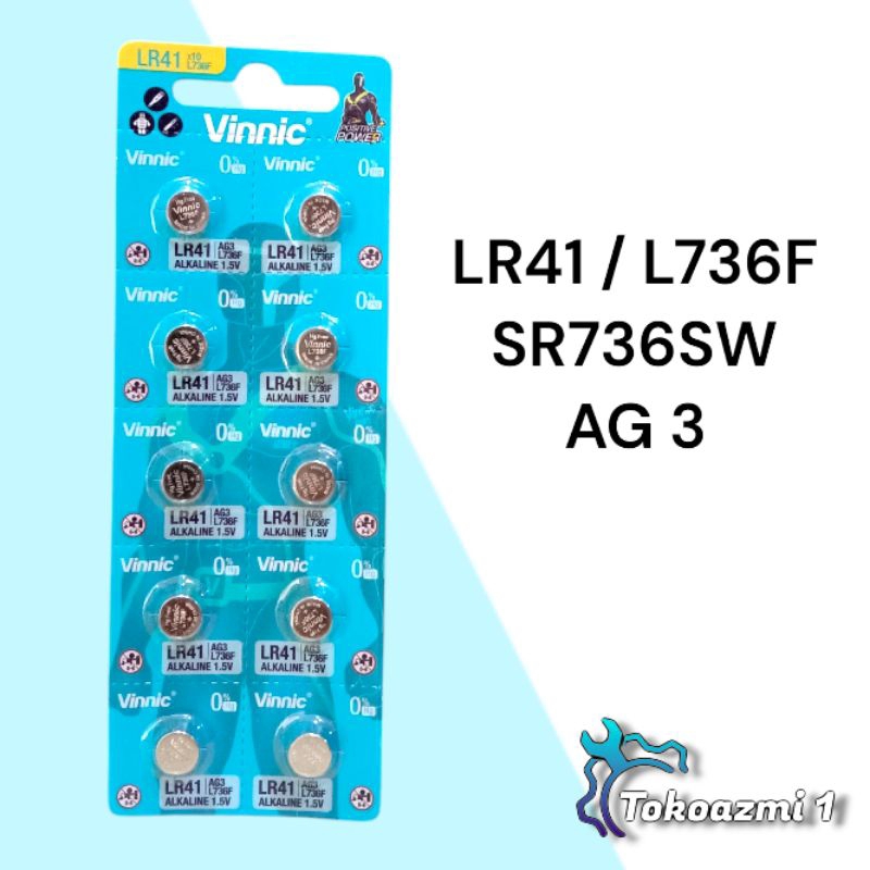 Jual Baterai Vinnic LR41 L736F Original Battery Alkaline 192 L736 AG3 1 ...