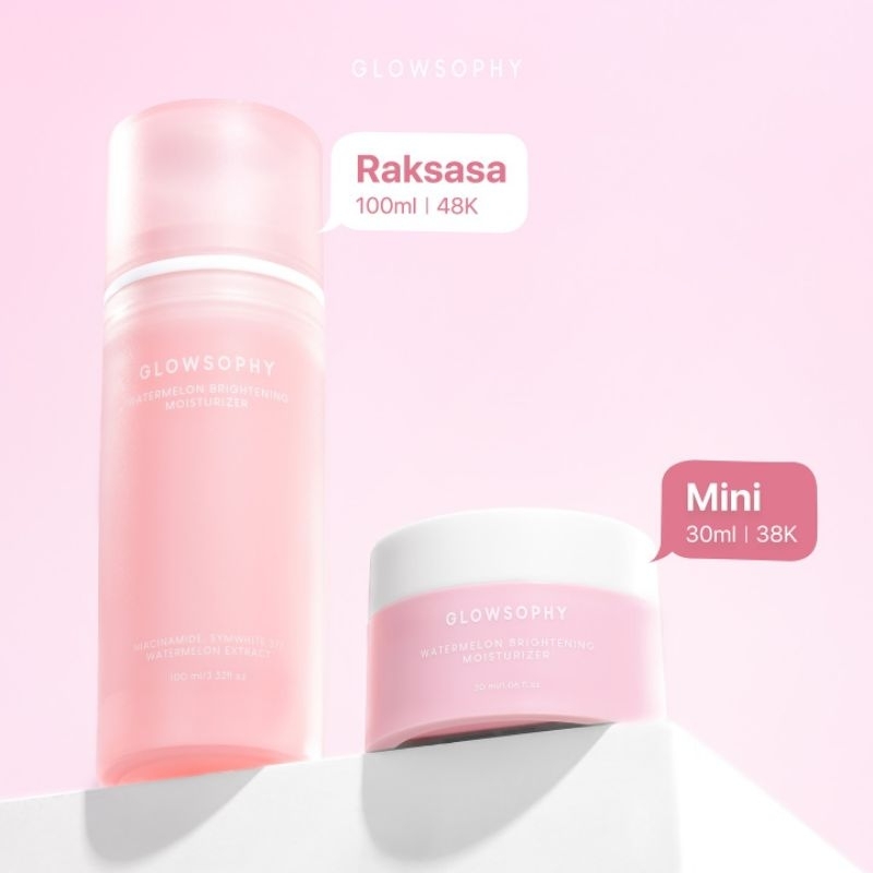 Jual Glowsophy Watermelon Brightening Moisturizer 30ml dan 100ml jumbo ...