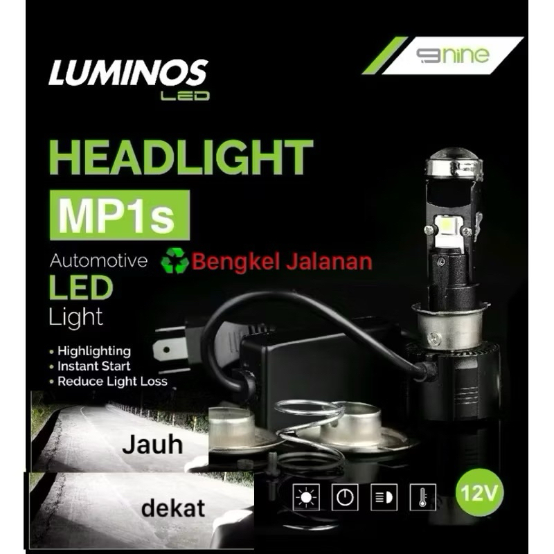 Jual Luminos LED MOTOR Mp1s H6/H4/H7 30Watt 12volt | Shopee Indonesia