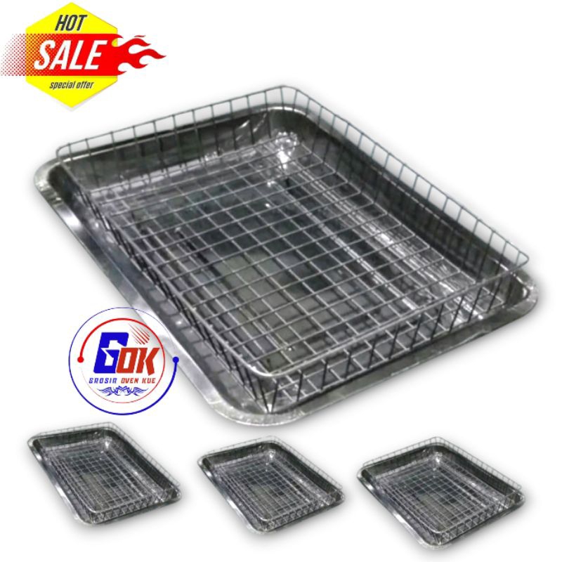 Jual Keranjang Peniris Minyak dan Nampan Baki Stainless Penyaji Makanan ...