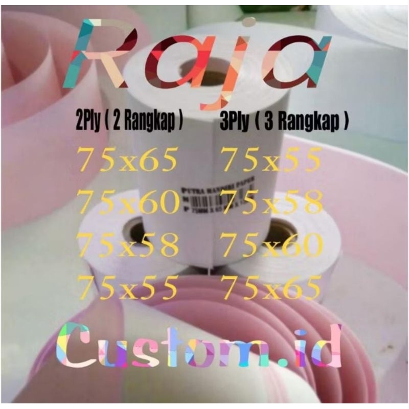 Jual Kertas Bon Struk Bill Kasir Printer Thermal Continuous Paper NCR ...