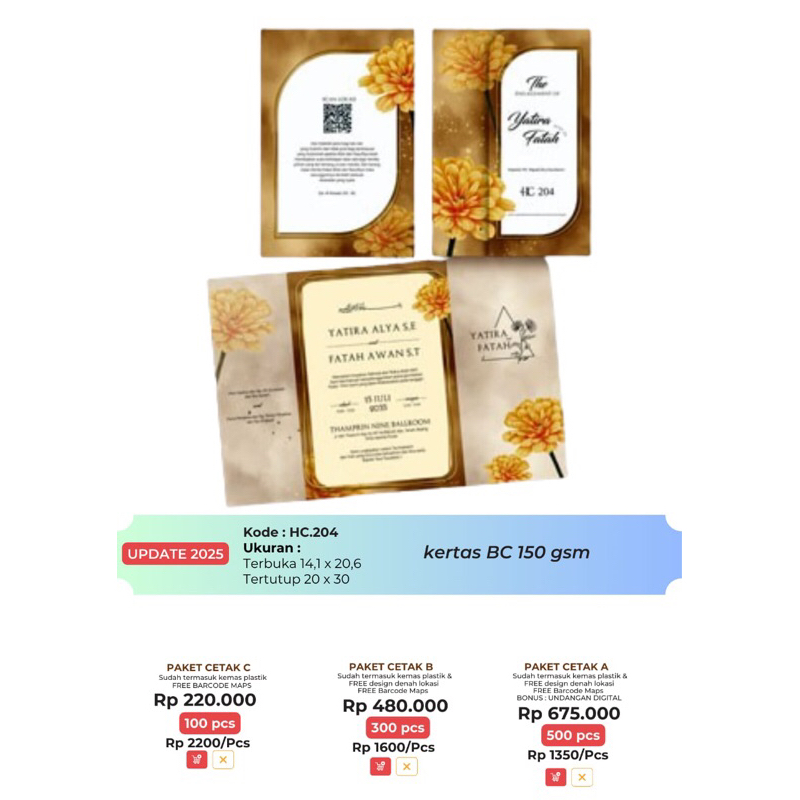 Jual UNDANGAN PERNIKAHAN CUSTOM - WEDDING INVITATION | Shopee Indonesia
