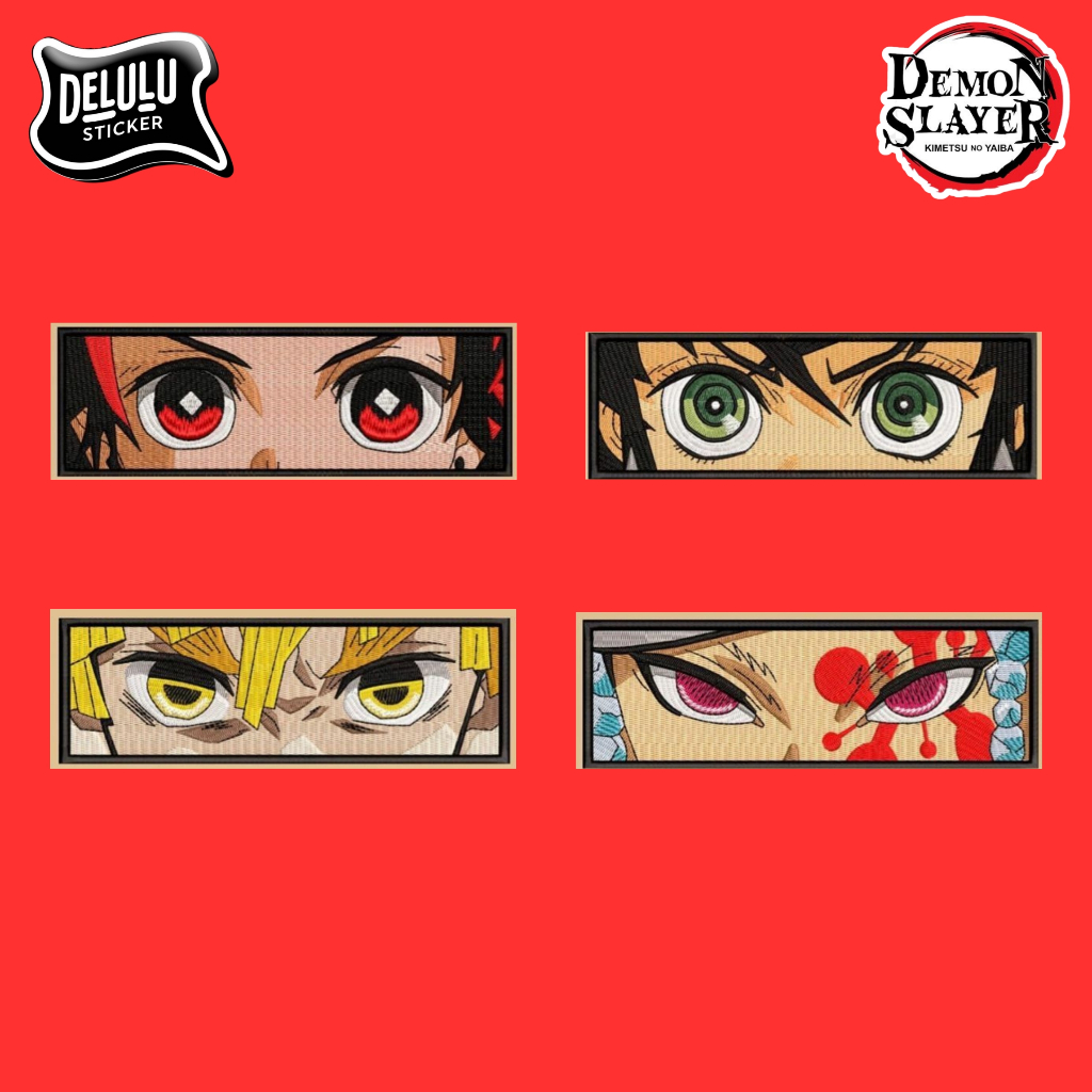 Jual Sticker Hologram Slap Eyes Anime Demon Slayer (Sticker Laptop, HP ...