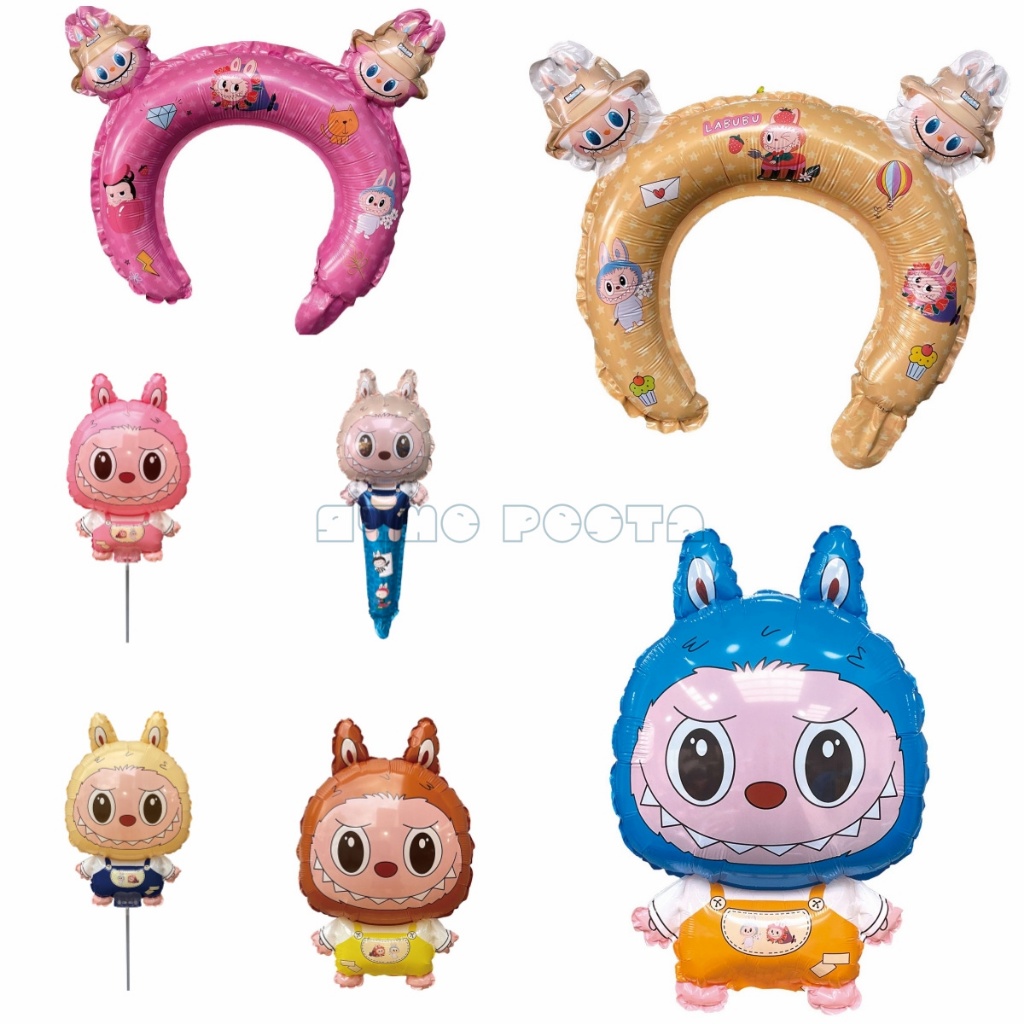 Jual balon labubu jumbo/labubu tongkat/labubu bando/stick labubu ...
