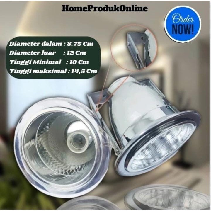 Jual Kap Lampu Fitting Lampu Downlight LED Plafon Rumah Cantik Ukuran ...