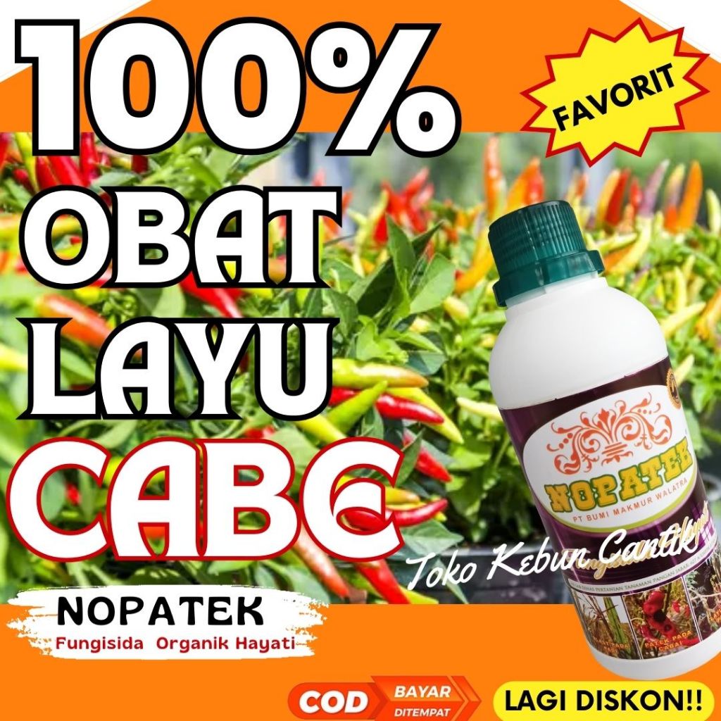 Jual AMPUH Fungisida Obat Layu Fusarium Cabai NOPATEK 500ML ...