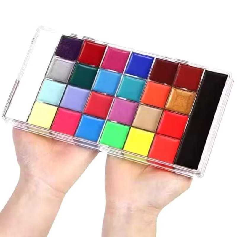 Jual 26 Colors Oil Face Painting Palette Cat Wajah Dan Tubuh Paint ...