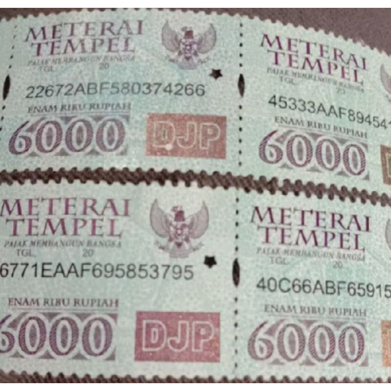 Jual Meterai Tempel 6000 DJPtahun,2010-2015,,asli,kantor,pos | Shopee ...