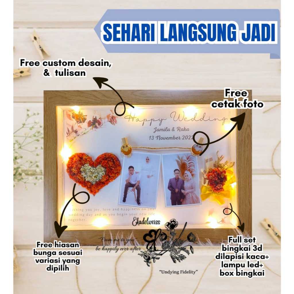 Jual Kado Bingkai Hias/ Kado Ulang tahun/ Kado Wisuda/ Kado Pernikahan ...