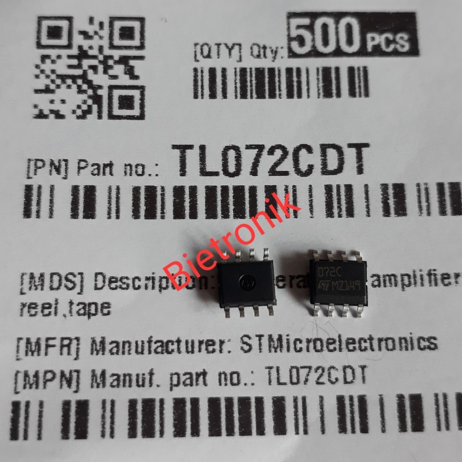 Jual OpAMP TL072 TL072CDT SOIC-8 Original STMicroelectronics | Shopee Indonesia