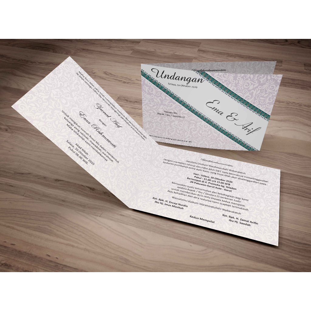 Jual Undangan Pernikahan Floral Corak Batik V4 | Shopee Indonesia