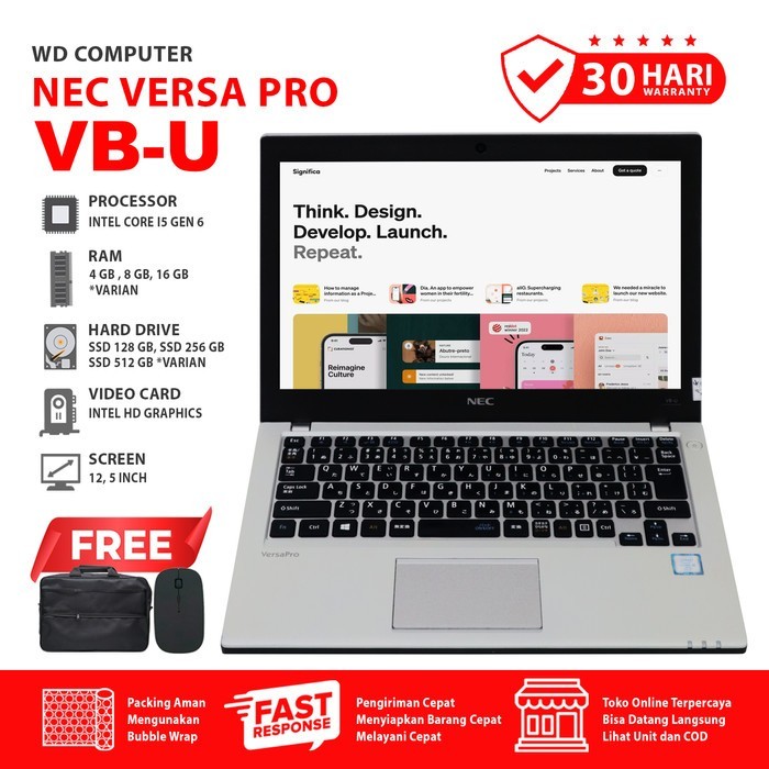 Jual Laptop Nec Versapro VB-U Core I5 Gen 6 I RAM 16 GB SSD 1 TB I ...