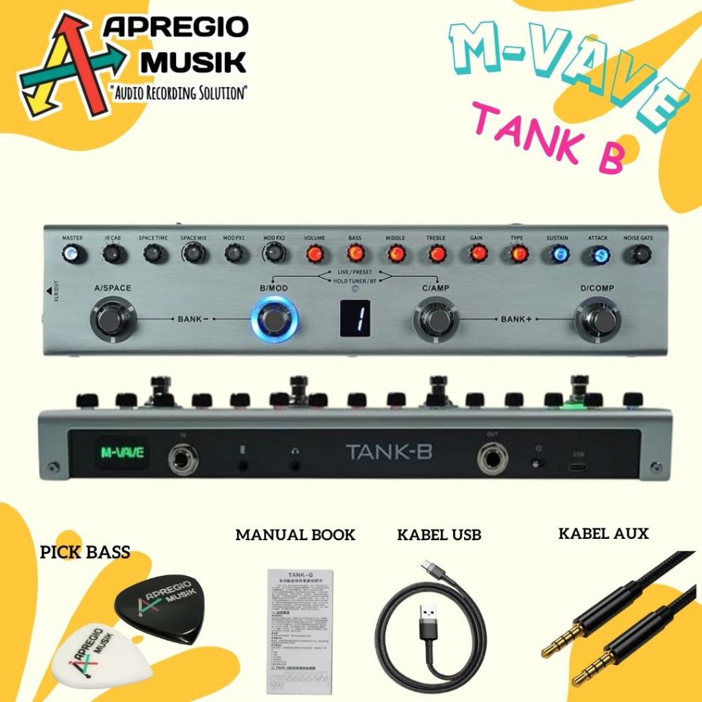 Jual M-VAVE MVAVE TANK-B TANK B Efek Bass Multi Effects strips ...