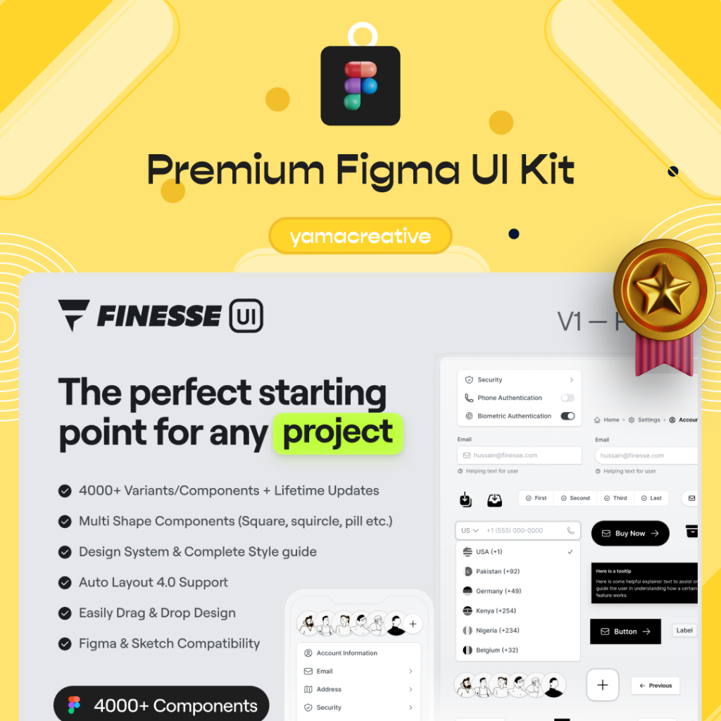 Jual Finesse Design System 4000+ Variants - Premium Figma Design System | Shopee Indonesia