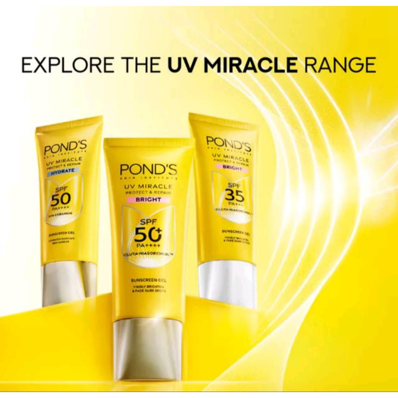 Jual PONDS UV MIRACLE BRIGHT SPF 30 25G | PONDS UV MIRACLE HYDRATE ...