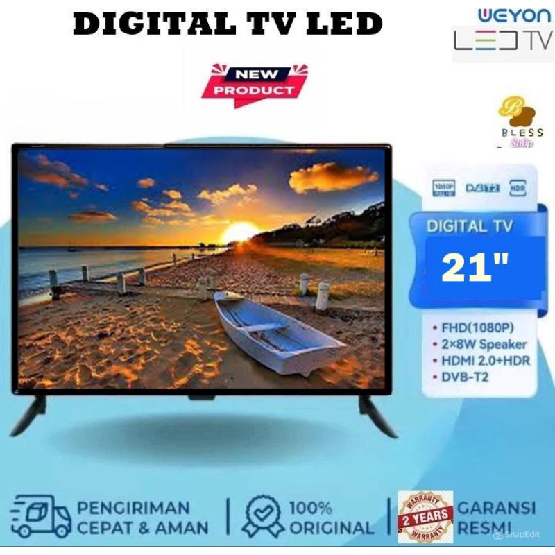 Jual FLASH SALE!! SLIM TV LED DIGITAL 21 INCH FULL LAYAR , SUPPORT HDMI ...