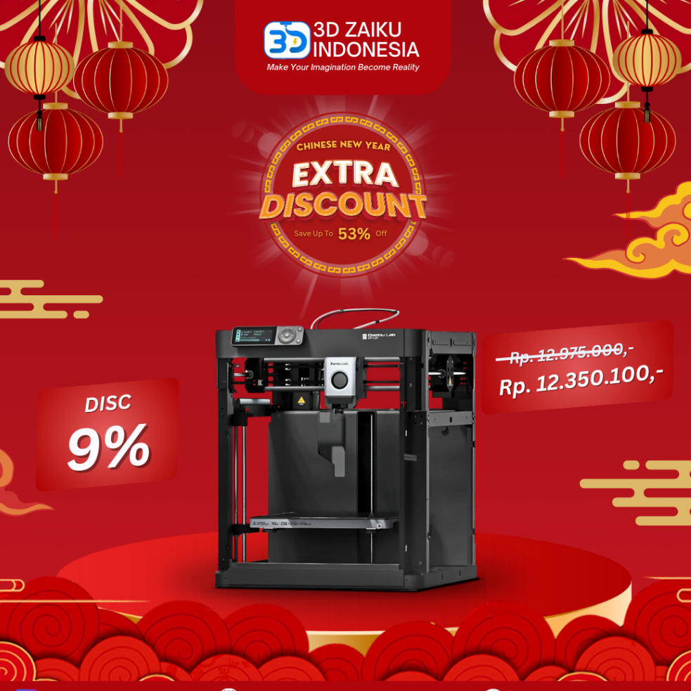 Jual Bambulab P1P CoreXY 3D Printer High Speed Autolevel Magnetic Bed ...