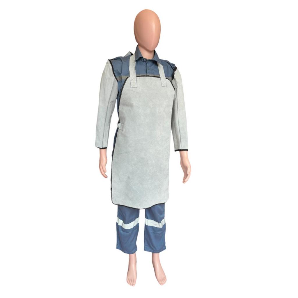 Jual APRON LAS KULIT PUTIH 1 SET LENGAN & DADA ~ Welding Apron ~ Tahan ...