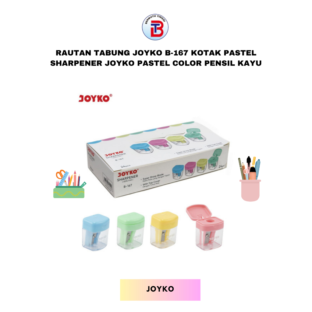 Jual Rautan Tabung Joyko B-167 Kotak Pastel Sharpener Joyko Pastel ...