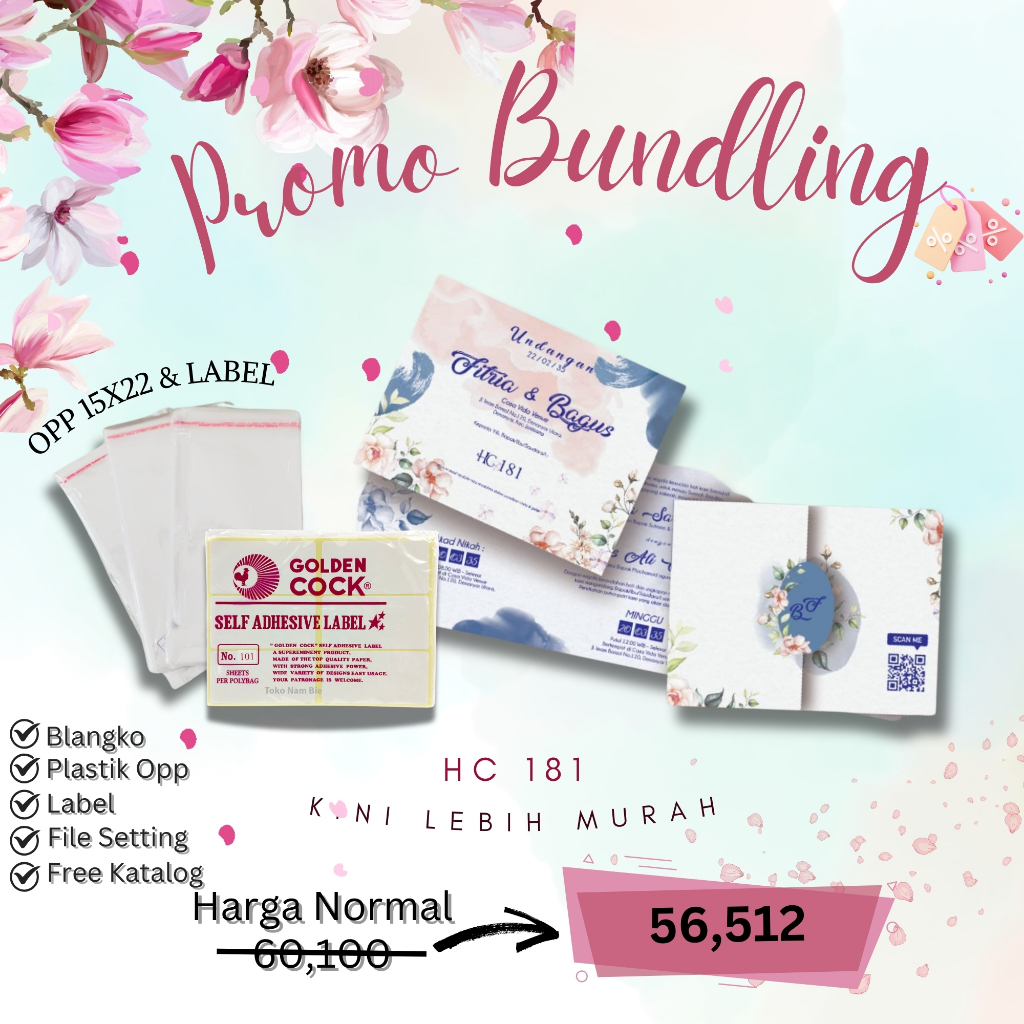 Jual Special Bundling HC 181+OPP+Label Termurah | Blangko Undangan ...