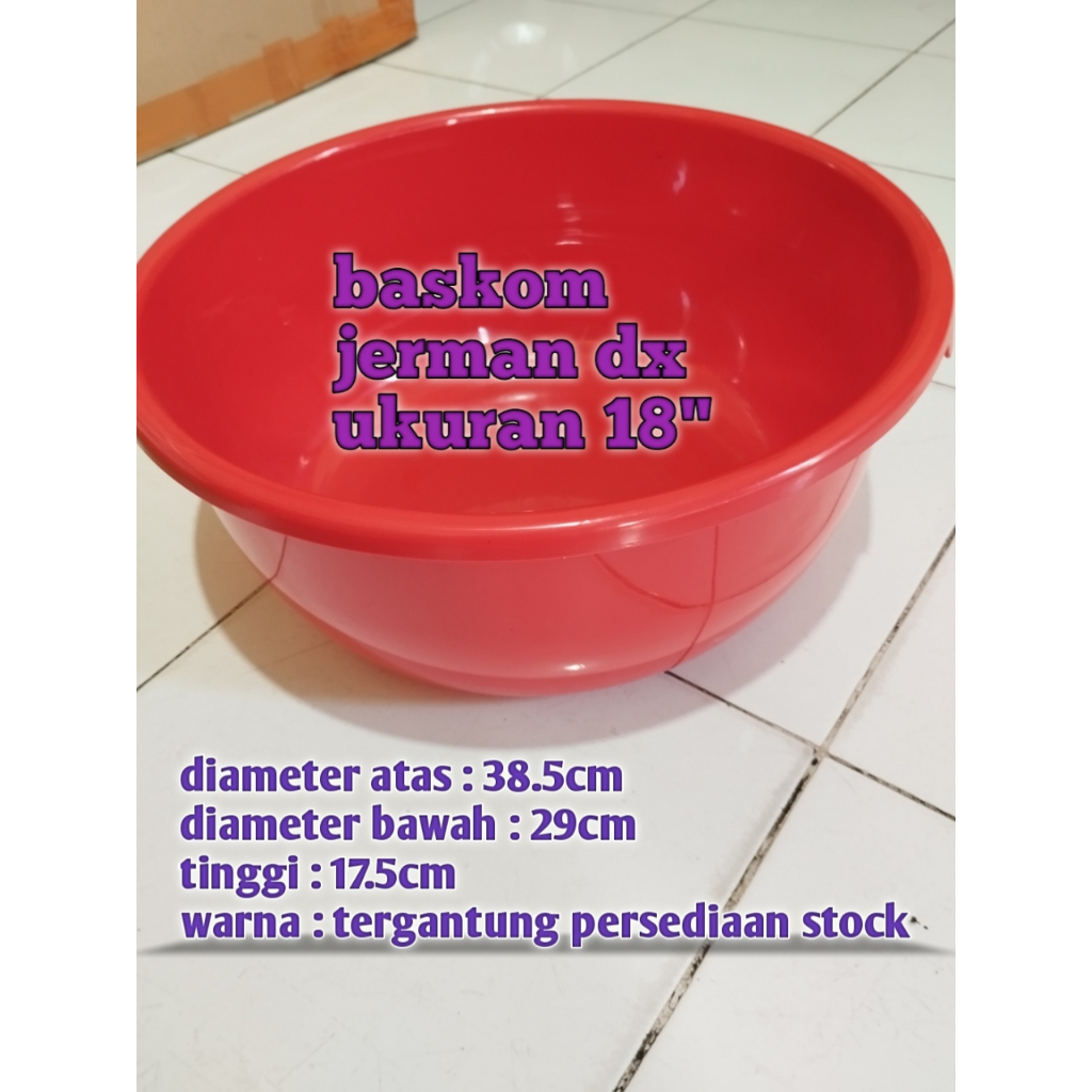 Jual Baskom Jerman DX Warna Ukuran 18 Inch/Tempat /Wadah serbaguna ...