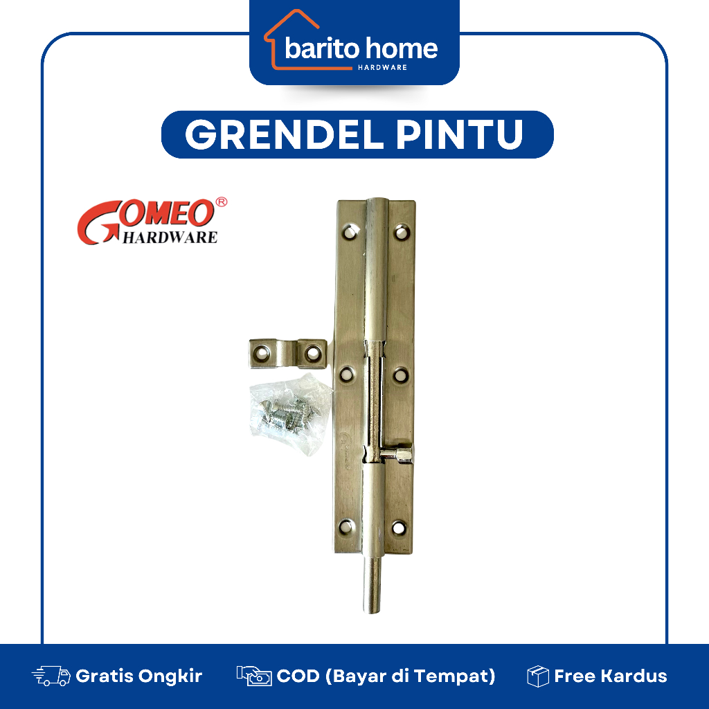 Jual GOMEO Grendel Pintu Stainless Panjang 6" 8" Slot Selot Pintu ...