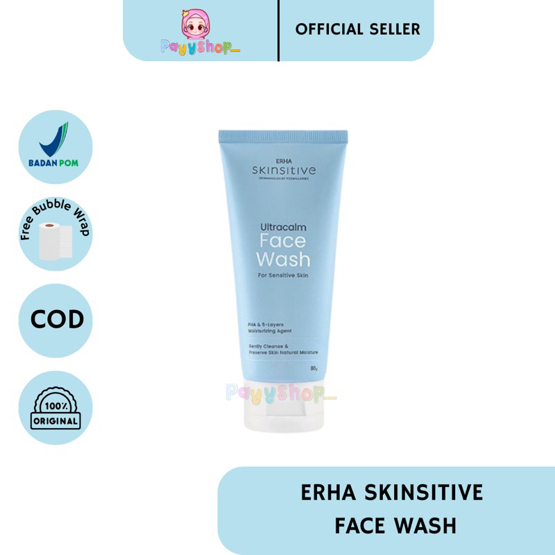 Jual (BACA DESKRIPSI ️) ERHA Skinsitive Ultracalm Face Wash 80g - Sabun ...