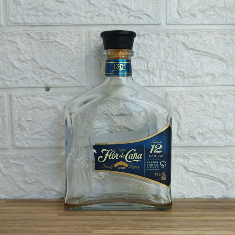 Jual Botol Kosong Flor De Cana Rum 12 Years 700ml | Shopee Indonesia
