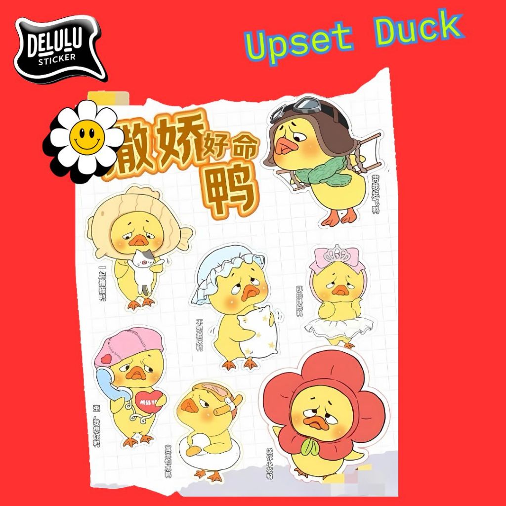 Jual Sticker Vinyl Anti Air Upset Duck Molly Laptop, hp, tumblre ...