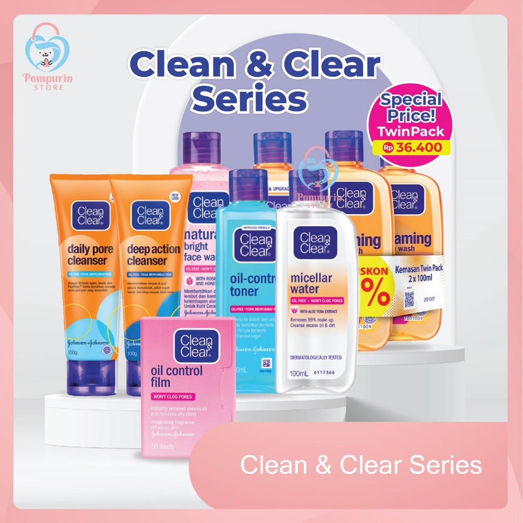 Jual Clean & Clear Foaming Face Wash /Deep Action / Deep Pore/Paper Oil ...