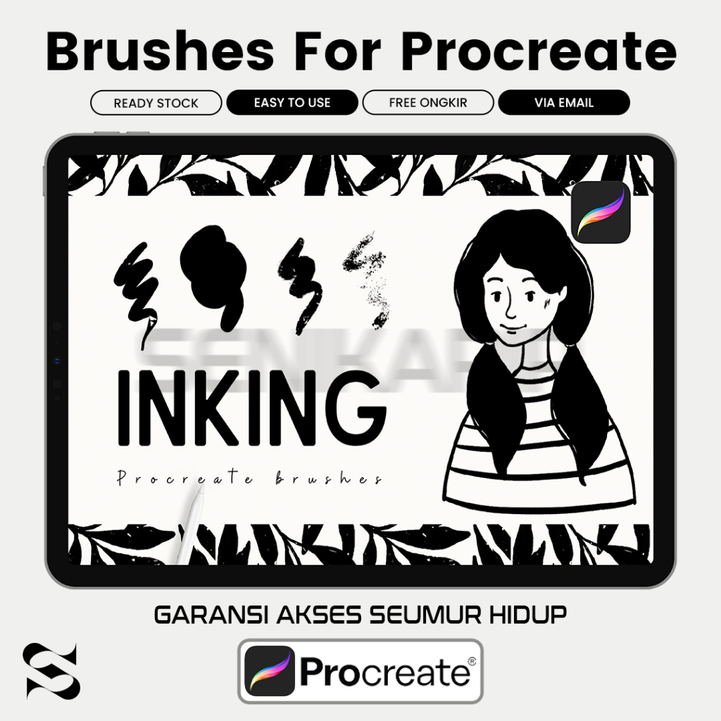 Jual Procreate Brushes - Inking Brushes For Procreate | Shopee Indonesia