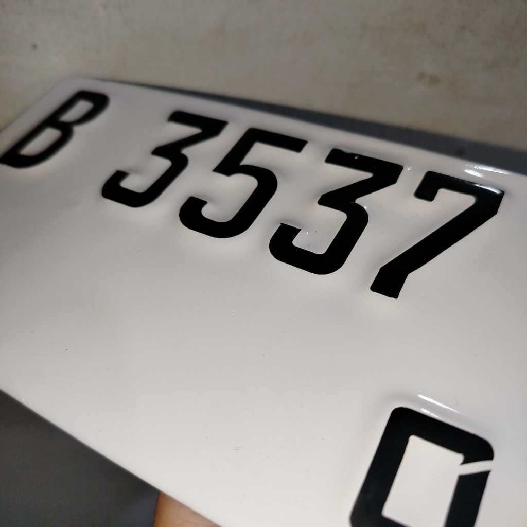 Jual plat nomor motor putih lipat baut tanam terbaru plat baru buat ...