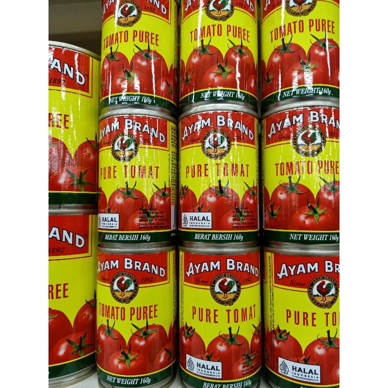 Jual Ayam Brand Tomato Puree Pasta Tomat Kaleng 160 gr | Shopee Indonesia
