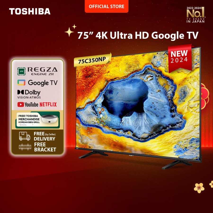 Jual Toshiba 75 Inch Smart TV Google 4K UHD Dolby Vision Atmos HDR10 ...