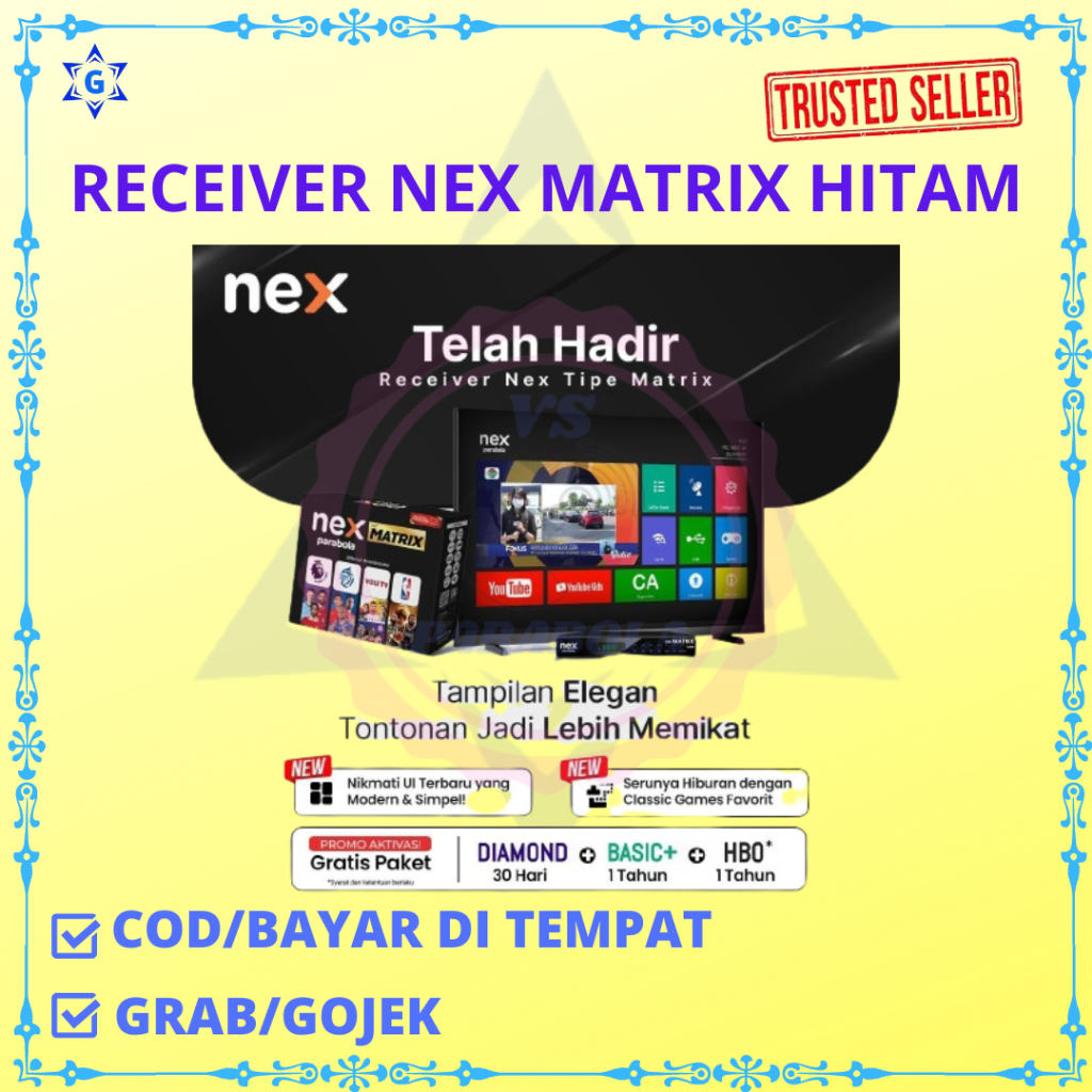 Jual RECEIVER NEX PARABOLA HITAM MATRIX TERBARU DENGAN FITUR TERLENGKAP ...