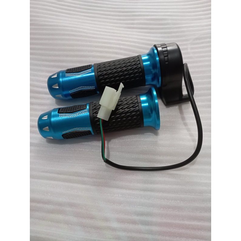Jual handle gas sepeda listrik sepasang aluminium dan karet | Shopee ...