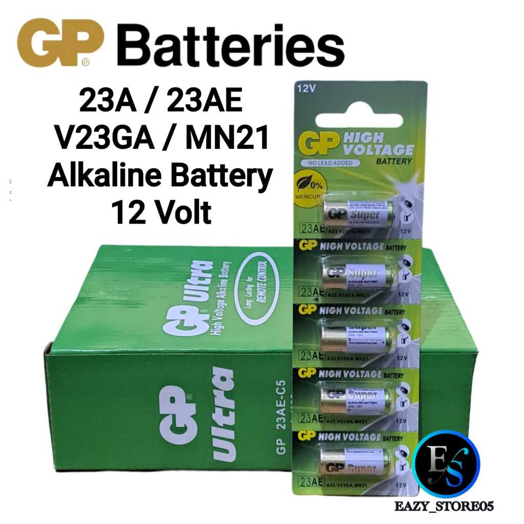 Jual GP 23A 12V Alkaline Battery Original Baterai Remote Control 23AE A23 V23GA MN21 Tahan Lama ...