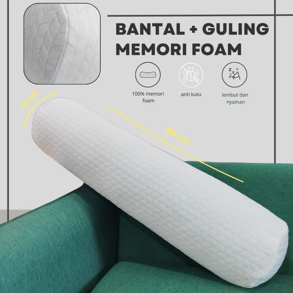 Jual Guling Tidur Kesehatan Memory Foam Bolster Cozy Sleep | Shopee ...