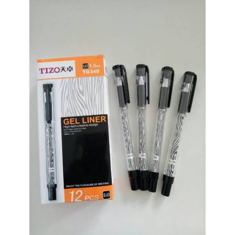 Jual Pulpen Gel liner TIZO TG340 Hitam & Biru | Ball Liner | Bulpen ...