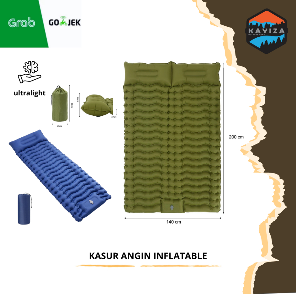 Jual [COD] Kasur Matras Angin Double Inflatable Moistureproof Foldable ...