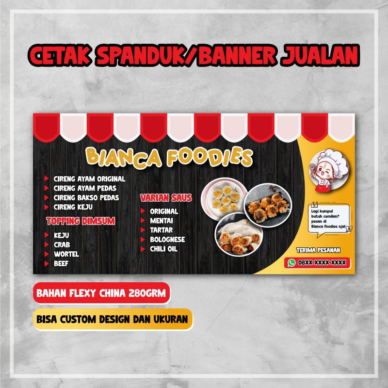 Jual CETAK SPANDUK/BANNER MURAH BISA CUSTOM | Shopee Indonesia