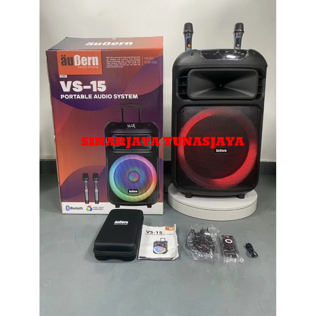 Jual SPEAKER PORTABLE AUBERN VS15 ORIGINAL 15 INCH AUBERN VS 15 / VS-15 ...