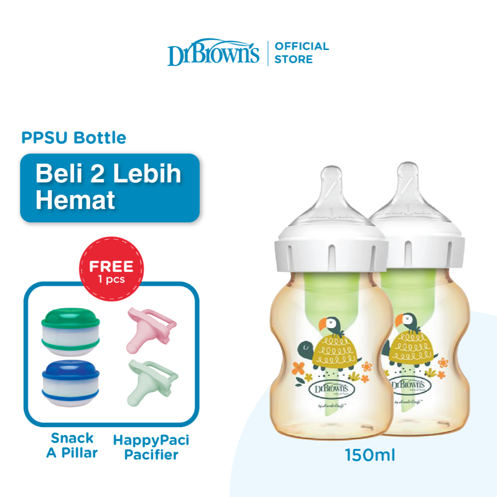 Jual [BELI 2 LEBIH HEMAT] Dr. Brown's 5oz/9oz PPSU Wide Neck Options+ Deco / Botol Susu / Botol ...